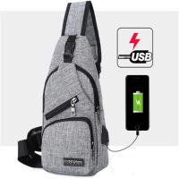 China Canvas Waterproof Sling Bag 16x33x7cm Large Capacity Crossbody Shoulder Pack for sale