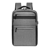 China Grey Nylon Waterproof Laptop Backpack With Charger 1.37 ft BSCI for sale