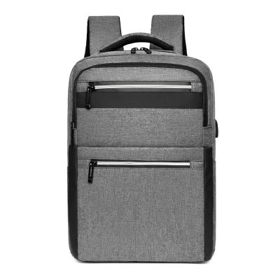 China Grey Nylon Waterproof Laptop Backpack With Charger 1.37 ft BSCI for sale