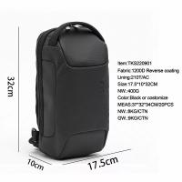 China 1200D Reverse Coating Laptop Rucksack ODM Leisure Cross Body Shoulder Bag 17.5x10x32CM for sale