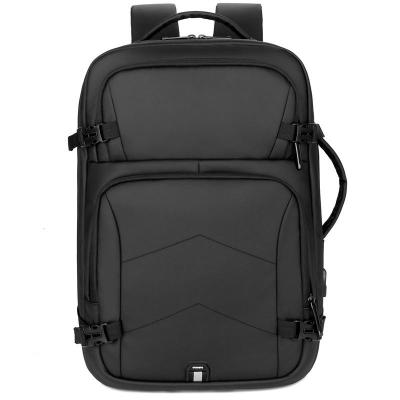 China Men 17.3 Inch Water Resistant Nylon Laptop Backpack Black 32x11x45 cm for sale