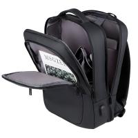 China Black BSCI Business Laptop Backpack 41x30x12 cm Water Resistant Oxford Nylon ODM for sale