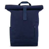 China 15.6 Inch Rucksack RollTop RPET Black Roll Top Backpack Waterproof Expandable for sale