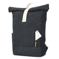 China RPET Vintage Roll Top Backpack Sturdy Rolltop Laptop Backpack Waterproof for sale