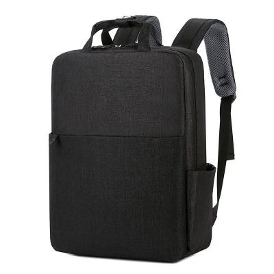 China 41cm Student Laptop Backpack USB Charging Waterproof Canvas Travel Rucksack Black for sale