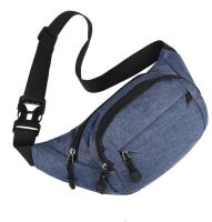 China Canvas Waterproof Waist Pouch Bag 7.1x2.8x4.3 Inches Adjustable Strap Multi Pocket Fanny Pack for sale