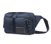 China Custom Navy Blue Luxury Belt Bag Fanny Pack Waist Pouch for Ladies 100% Polyester Waterproof for sale