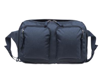 China Custom Navy Blue Luxury Belt Bag Fanny Pack Waist Pouch for Ladies 100% Polyester Waterproof for sale