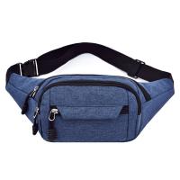 China RPET Water Resistant Waist Pack 28x10x14 cm Eco Friendly Fanny Pack for Men Women Custom Print for sale