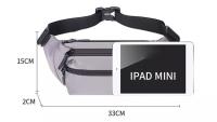 China Outdoor Waterproof Waist Bag OEM Custom Logo Running Belt Fanny Pack 34x15 cm for sale