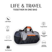 China Oxford Round Travel Duffle Bag 38x24x24cm with Shoe Compartment for Men Women for sale