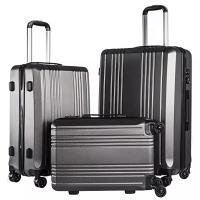 China ABS Hardside Travel Luggage Set 3 Pieces 20 24 28 Inch TSA Lock Spinner Wheels for sale