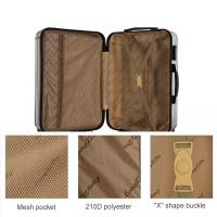 China PC Polycarbonate 3 Piece Luggage Set Shiny Surface Hardside Trolley 20 24 28 Inch for sale