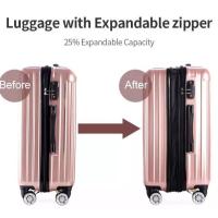 China PC Polycarbonate 3 Piece Luggage Set Shiny Surface Hardside Trolley 20 24 28 Inch for sale