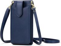 China Small Crossbody Cellphone Wallet Synthetic Leather Card Holder 6 Slot for sale