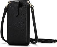 China Small Crossbody Cellphone Wallet Synthetic Leather Card Holder 6 Slot for sale