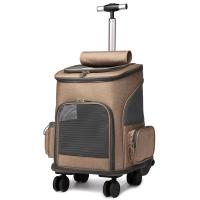 China Waterproof Canvas Pet Carrier Bag Travel Trolley 10pcs MOQ Custom Logo for sale
