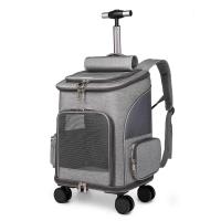 China Waterproof Canvas Pet Carrier Bag Travel Trolley 10pcs MOQ Custom Logo for sale