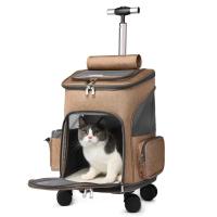 China Waterproof Canvas Pet Carrier Bag Travel Trolley 10pcs MOQ Custom Logo for sale