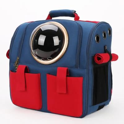 China Portable Pet Carrier Backpack Transparent Capsule Breathable Travel Bag for Cats Dogs Birds 40x30x20cm for sale