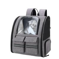 China Pet Carrier Backpack with Wheels 36x28x41cm Oxford Fabric Travel Trolley for Dogs Cats for sale