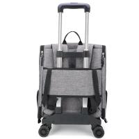 China Pet Carrier Backpack with Wheels 36x28x41cm Oxford Fabric Travel Trolley for Dogs Cats for sale