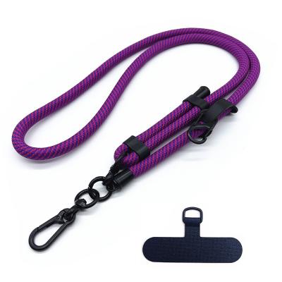 China Adjustable Neck Long Phone Strap Shoulder Crossbody Custom Round Thick Mobile for sale