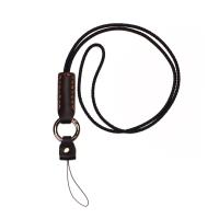 China OEM Universal Phone Lanyard Strap Adjustable Leather Neck Phone Strap With Patch Metal for sale