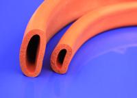 China Closed Cell Round Silicone Foam Tube High Temperature Proof Non Sticky for sale