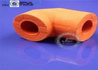 China Red OEM Molded Silicone Parts New Design Open Cell Foam Tube Type for sale