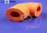 China Red OEM Molded Silicone Parts New Design Open Cell Foam Tube Type for sale
