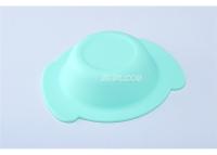 China Light Green Silicone Baby Feeding Bowls ,  Soft Silicone Baby Plate Easy Wash for sale
