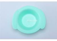 China Light Green Silicone Baby Feeding Bowls ,  Soft Silicone Baby Plate Easy Wash for sale