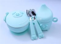China Ecofriendly Silicone Baby Products , Silicone Baby Bowl With Spoon Fork for sale