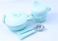 China Ecofriendly Silicone Baby Products , Silicone Baby Bowl With Spoon Fork for sale