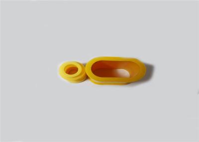China Shockproof Molded Silicone Parts Odorless , Yellow Silicone Tubing Connectors for sale