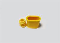 China Shockproof Molded Silicone Parts Odorless , Yellow Silicone Tubing Connectors for sale