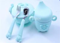 China Customized Silicone Baby Products , Silicone Suction Baby Plate With Spoon for sale