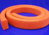 China Orange Silicone Sponge Rubber Strips Low Protein Adhesion Platinum Catalytic for sale
