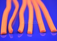 China Orange Silicone Sponge Rubber Strips Low Protein Adhesion Platinum Catalytic for sale