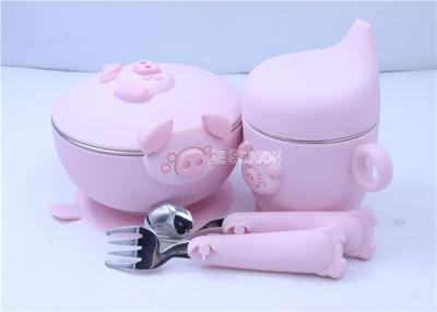 China Reuseable Food Grade Silicone Rubber Bowl Oil Friendly Turning Over Prevention for sale