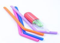 China Space Saving Portable Food Grade Silicone Straws Easily Washing Rust Resistance for sale