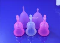 China Foldable Silicone Menstrual Cup Liquid Sterilizing No Foreign Body Sensation for sale