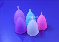 China Foldable Silicone Menstrual Cup Liquid Sterilizing No Foreign Body Sensation for sale