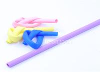 China Outdoor Picnics Food Grade Silicone Straws Milkshakes Yogurt With Brush Cleaner for sale