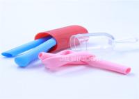 China Folding Telescopic Rubber Bendy Straws 100% Food Grade Silicone Great Hand Feeling for sale