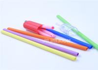 China Business Trips Using Food Grade Silicone Straws FDA Colorful  No Metal Aftertaste for sale
