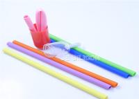 China Business Trips Using Food Grade Silicone Straws FDA Colorful  No Metal Aftertaste for sale