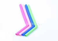 China Reusable 5.6 Inch Angled Food Grade Silicone Straws Dishwasher Safe OPP Bag Packed for sale