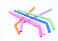China Reusable 5.6 Inch Angled Food Grade Silicone Straws Dishwasher Safe OPP Bag Packed for sale